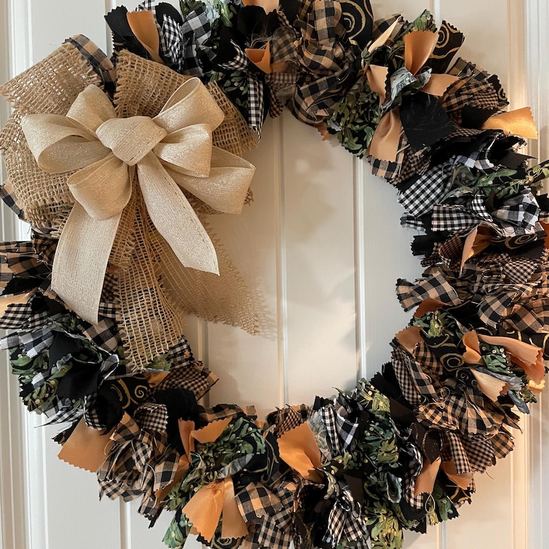 Welcome Rag Wreath - Etsy