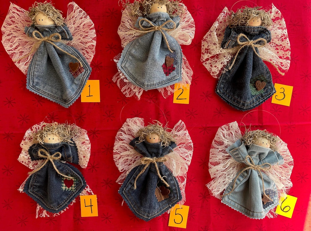 Denim Pocket Angel - Etsy
