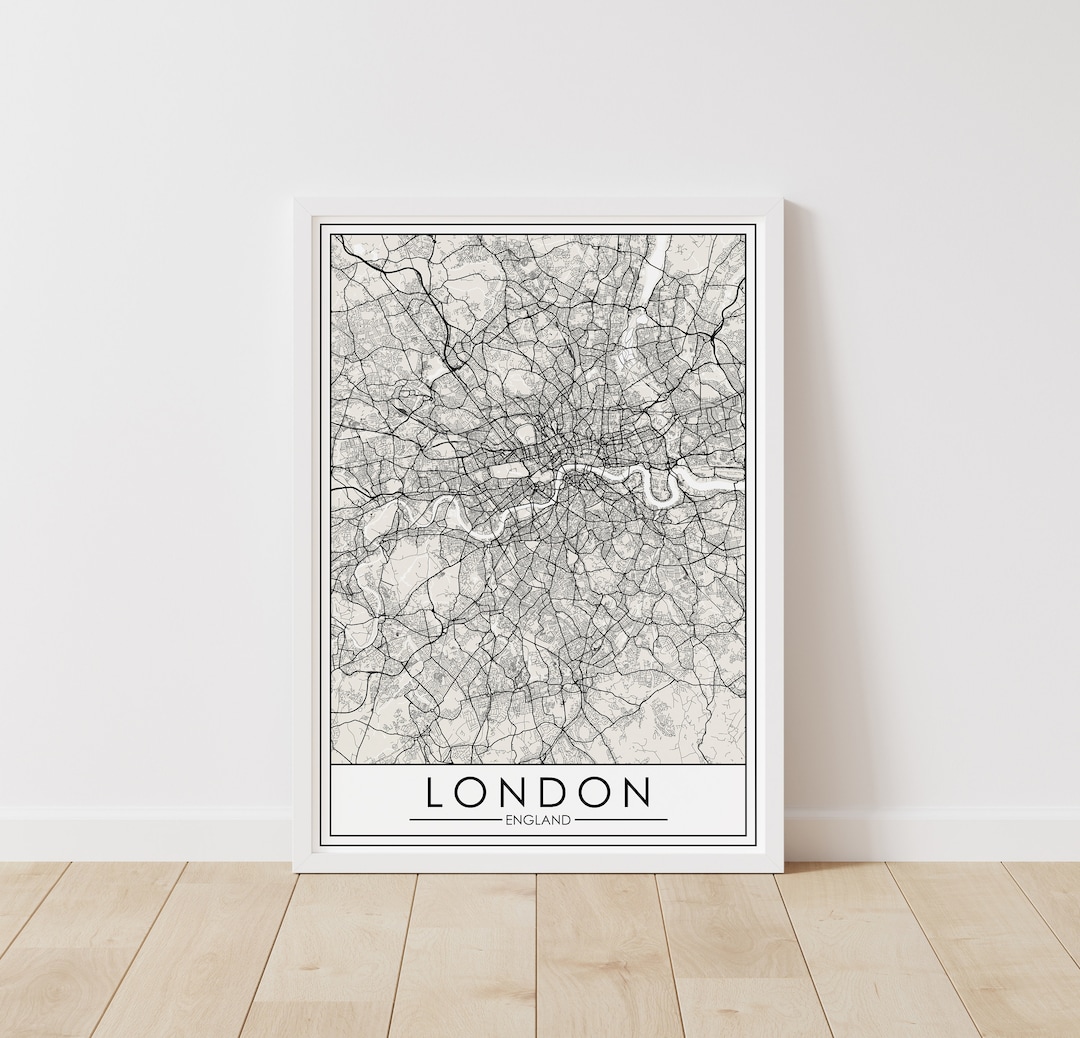 London, England Map – England Map Digital Download – London Printable ...