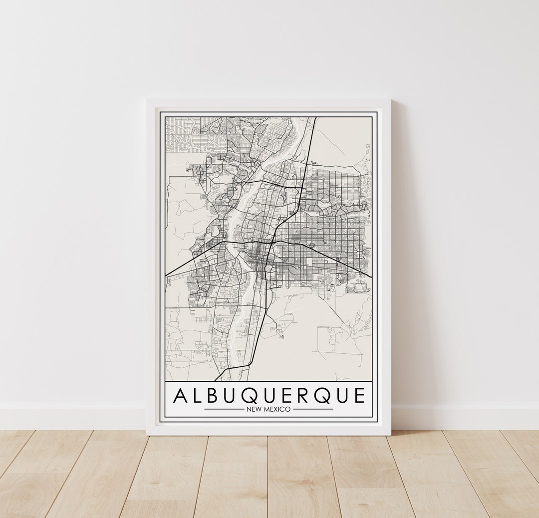 Albuquerque, New Mexico Map – New Mexico Digital Download – Albuquerque ...