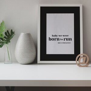 Born to Run by Bruce Springsteen - Quote Art Print, Printable Lyrics ...