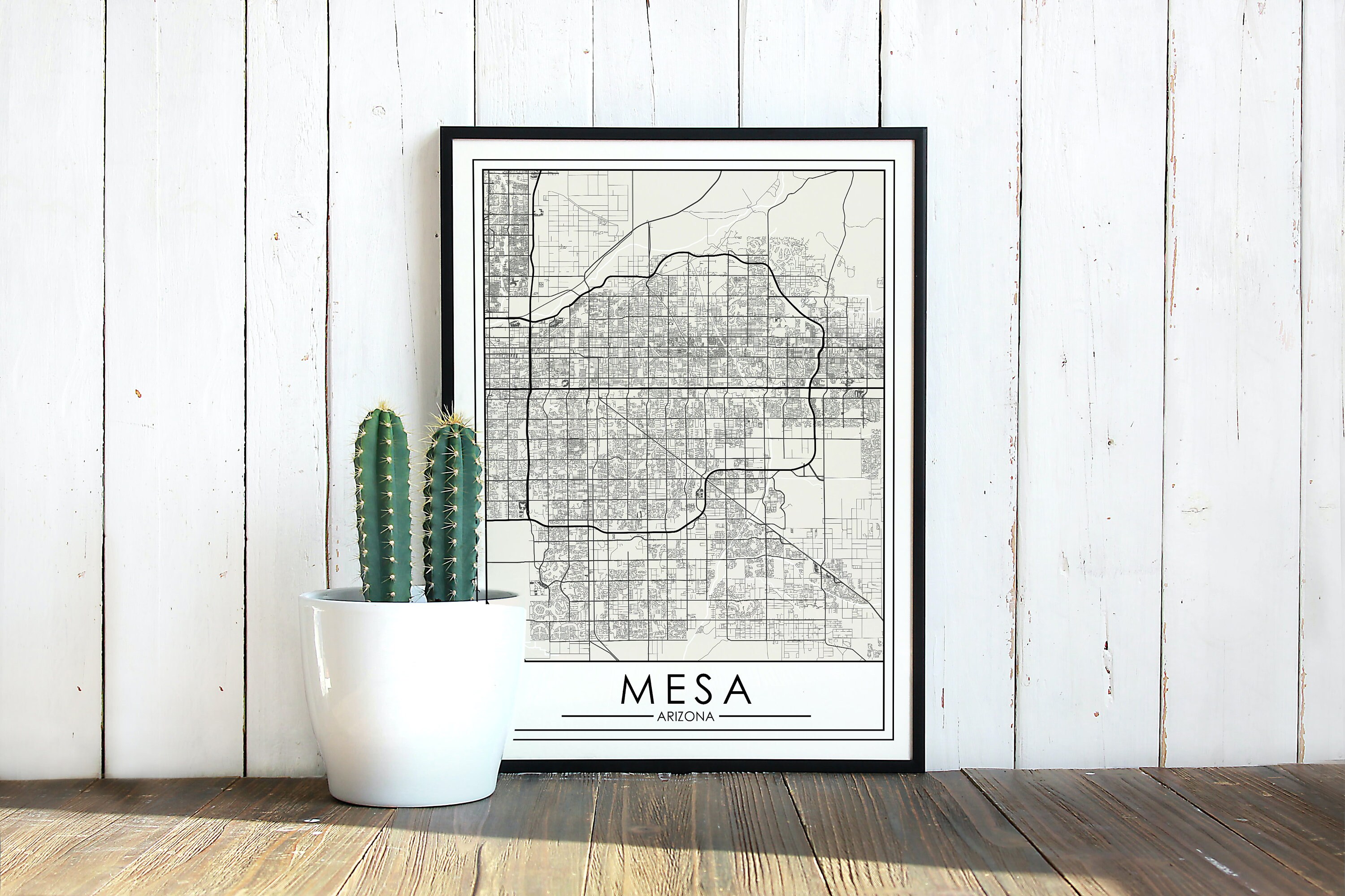 Mesa Arizona Map Arizona Digital Download Mesa Printable - Etsy