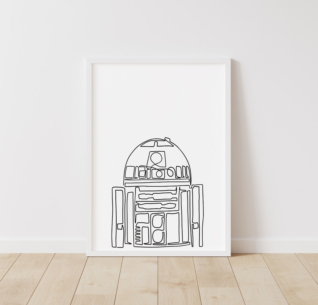 Star Wars Print: R2D2 – Star Wars Line Art – Instant Download ...