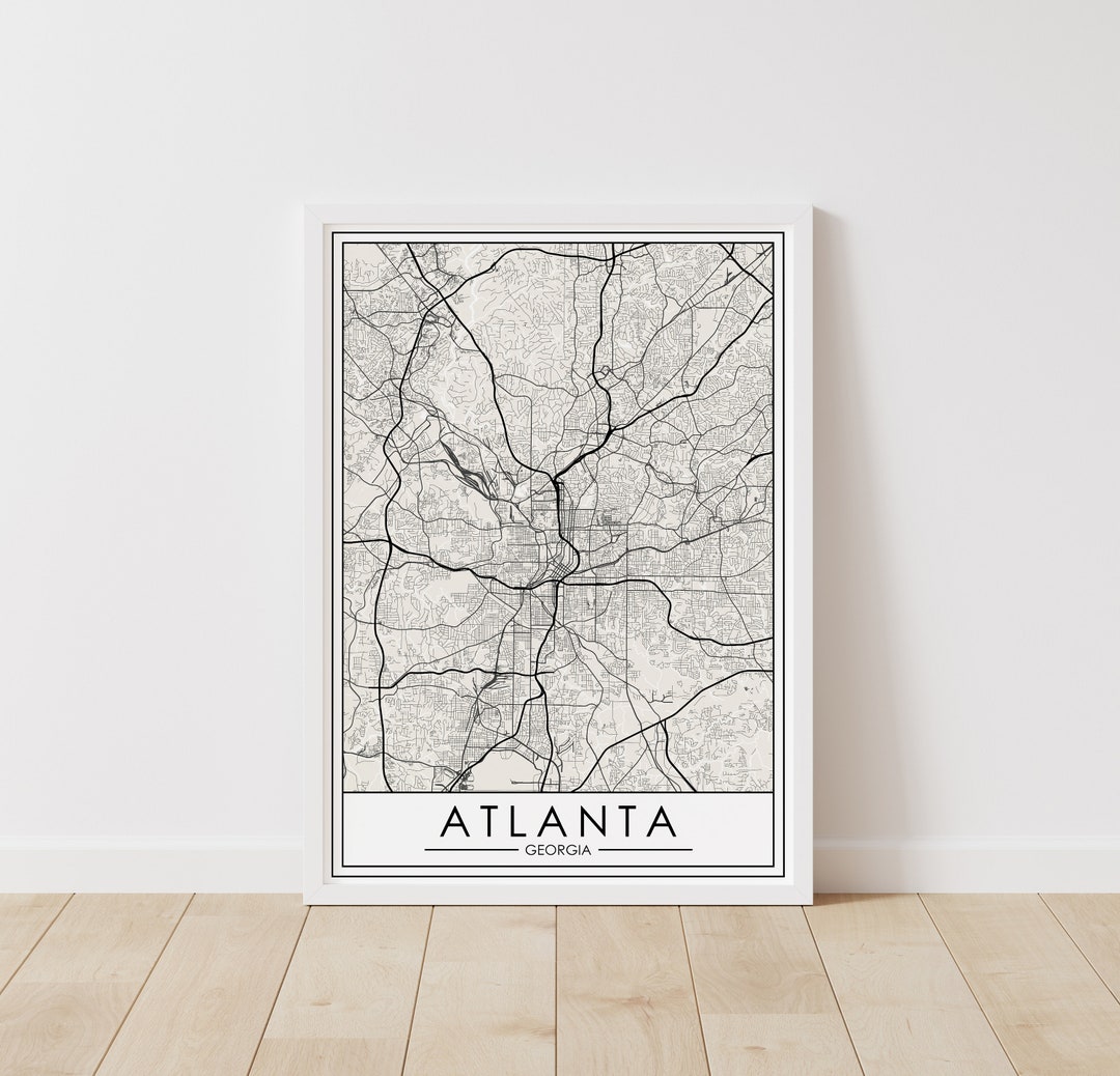 Atlanta, Georgia Map – Georgia Map Digital Download – Atlanta Printable ...