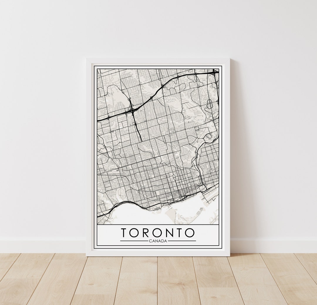 Toronto, Canada Map – Canada Map Digital Download – Toronto Printable ...