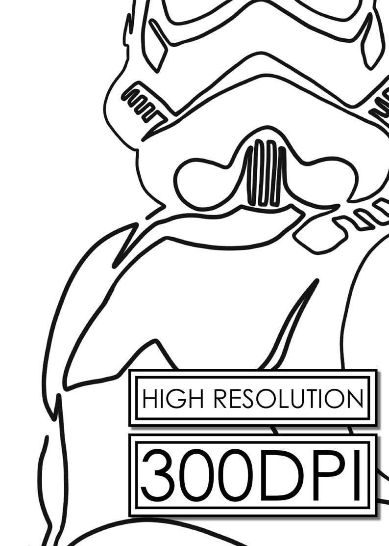 Star Wars Print: Stormtrooper Star Wars Line Art Instant - Etsy