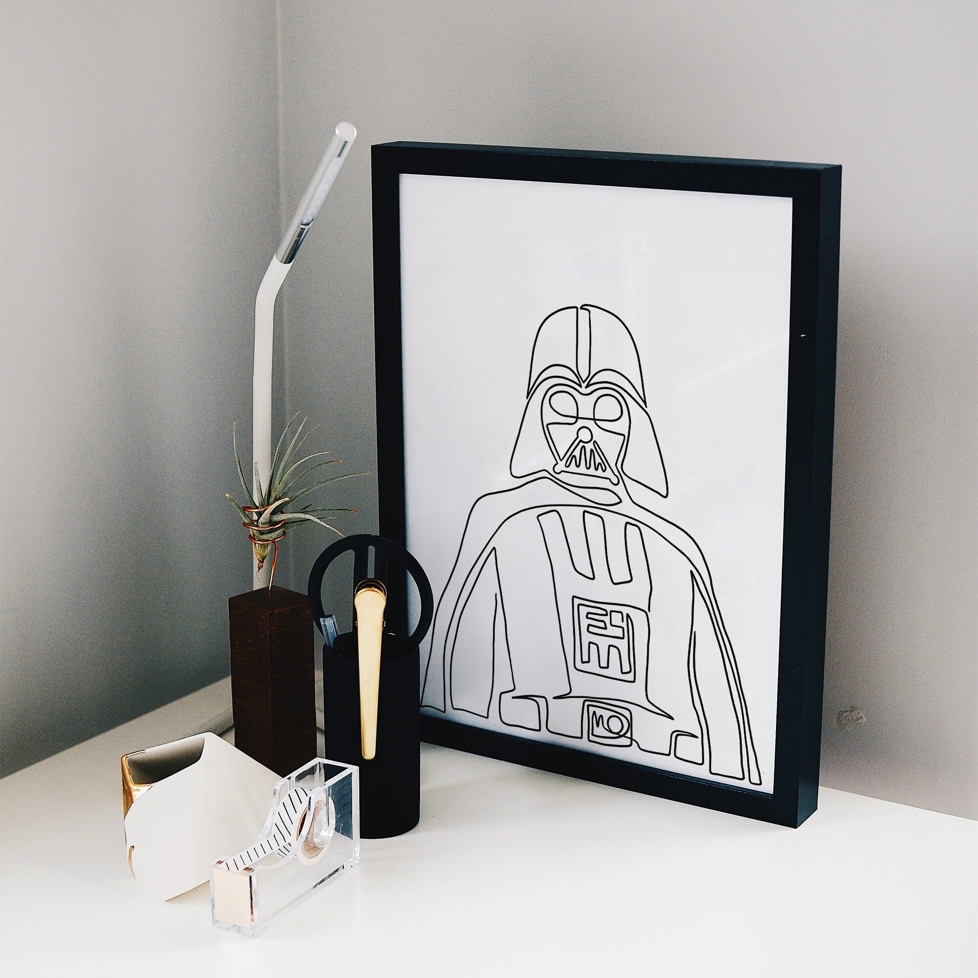 Star Wars Print: Darth Vader – Star Wars Line Art – Instant Download ...