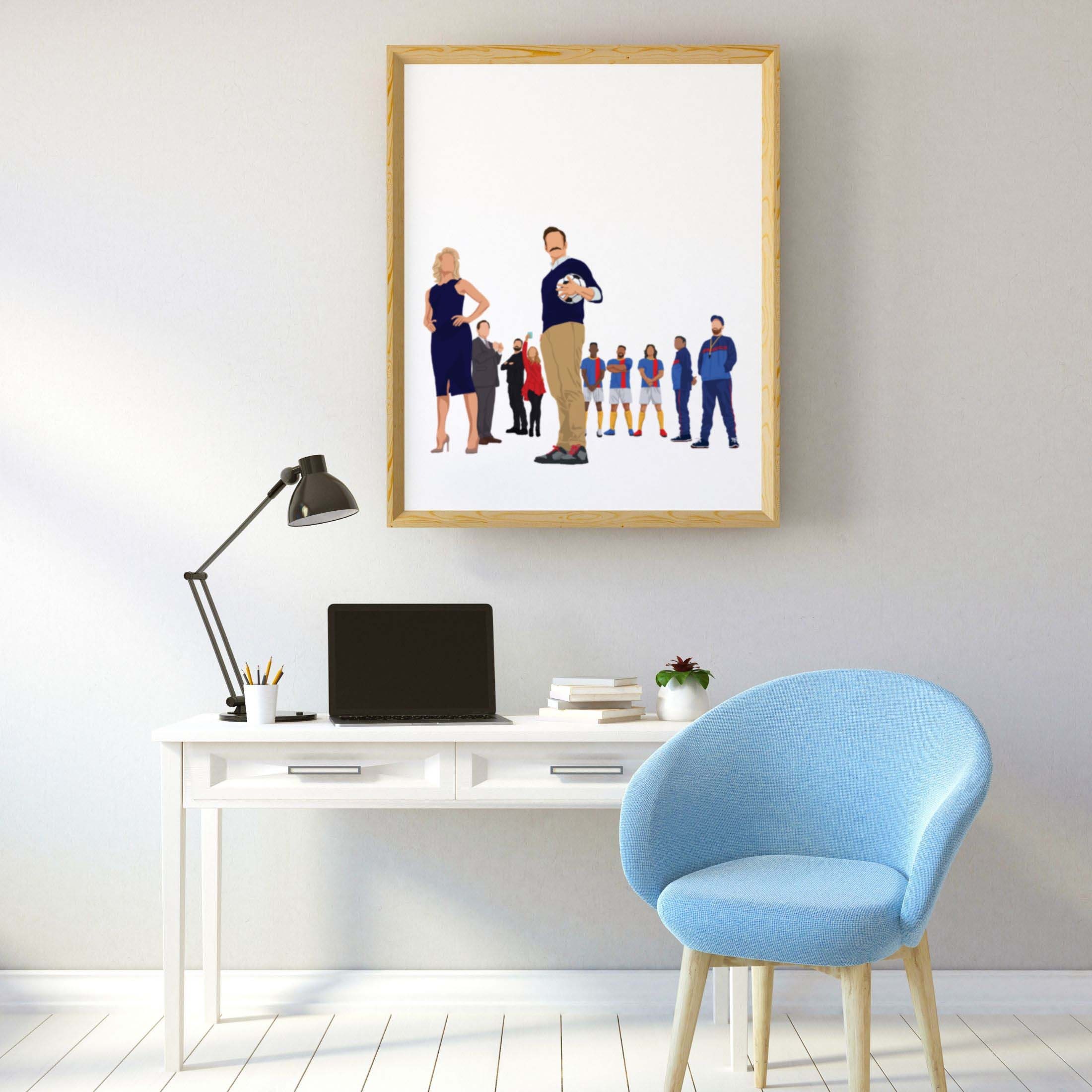 Ted Lasso Print Pop Line Art Instant Download Illustration Etsy