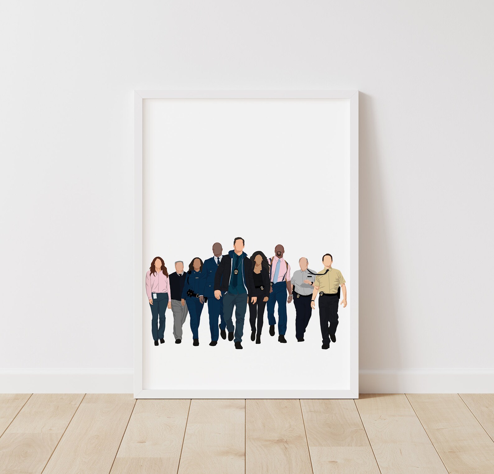 Brooklyn 99 Print Pop Line Art Instant Download | Etsy