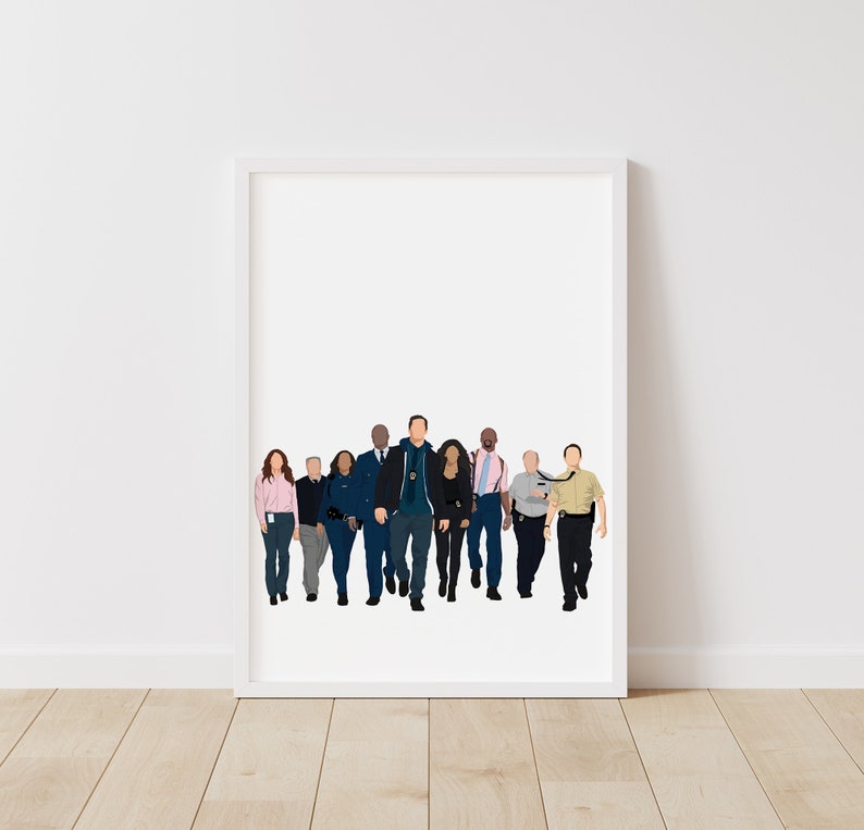 Brooklyn 99 Print Pop Line Art Instant Download | Etsy