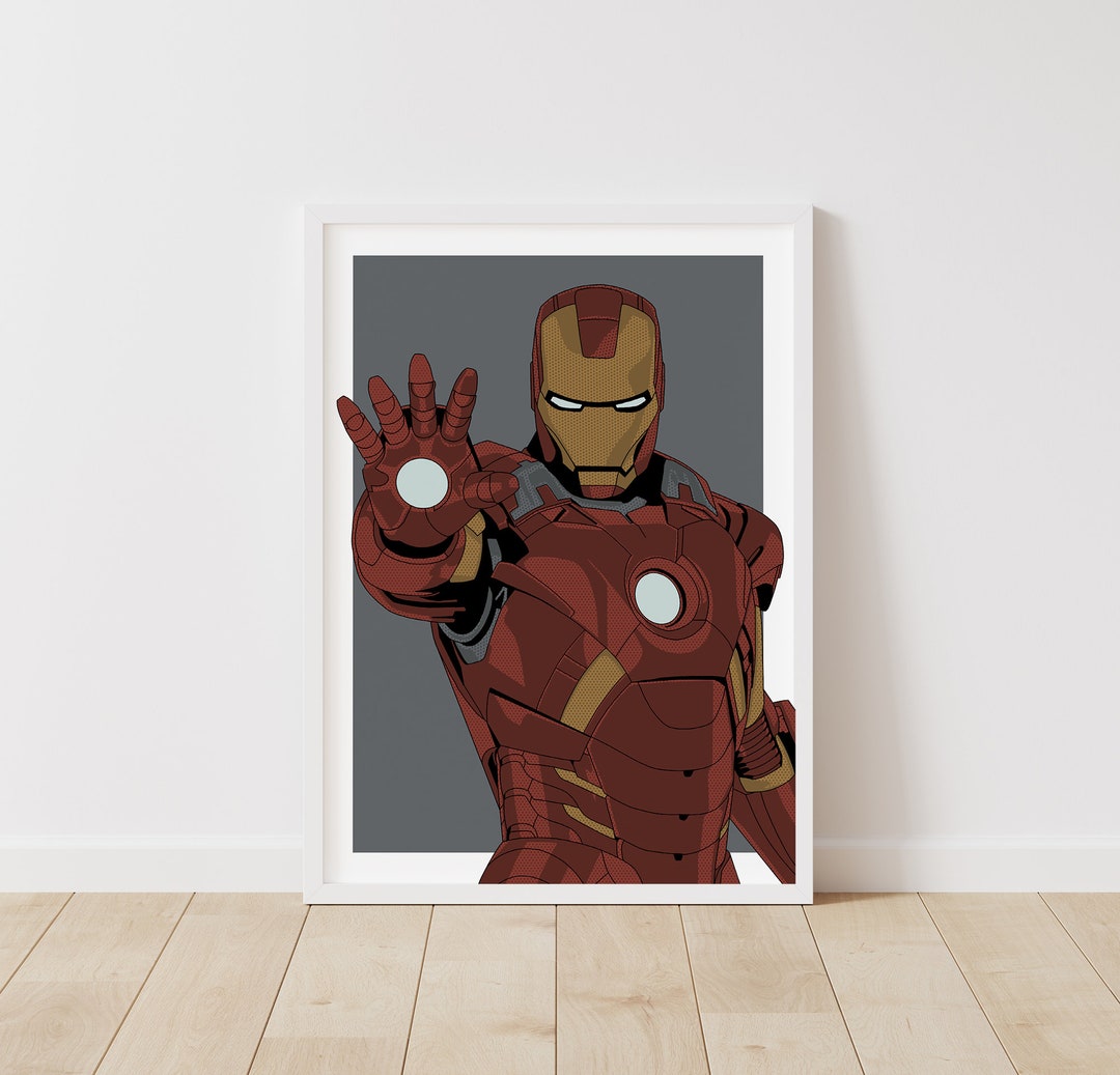 Marvel – Iron Man – Avengers Line Art – Instant Download Illustration ...