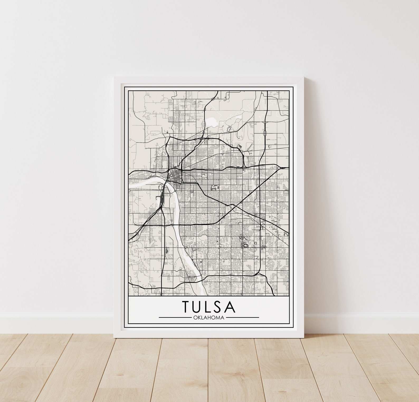 Tulsa Oklahoma Map oklahoma Map Digital Download Tulsa - Etsy