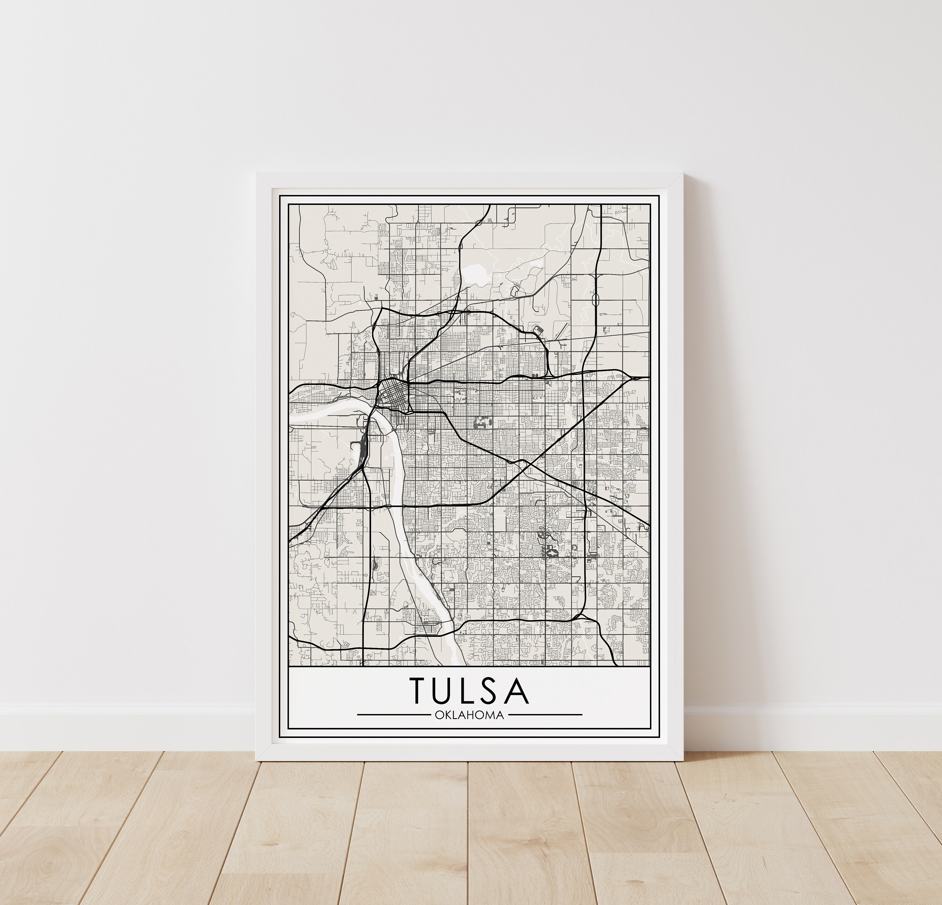 Tulsa Oklahoma Map oklahoma Map Digital Download Tulsa - Etsy