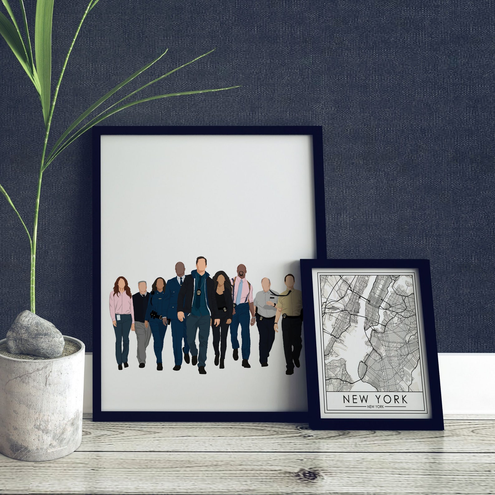 Brooklyn 99 Print Pop Line Art Instant Download | Etsy