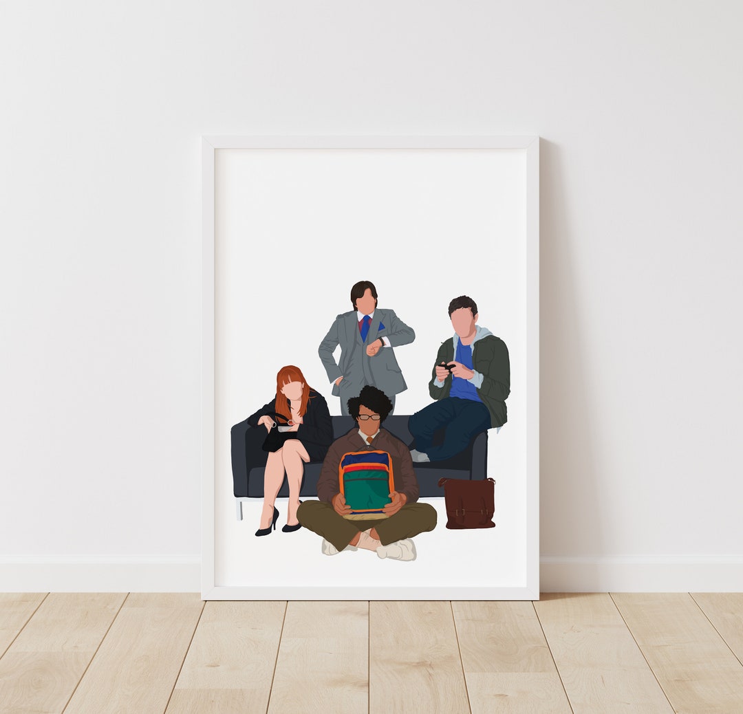 IT Crowd Print – Pop Line Art – Instant Download Illustration – TV ...
