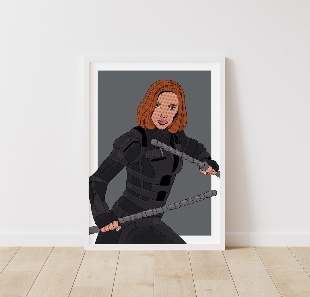 Marvel – Black Widow – Avengers Line Art – Instant Download ...