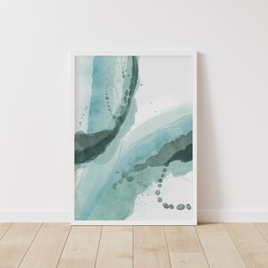 Colorful Blue Art, Abstract Art, Digital Prints, Printable Wall Art ...