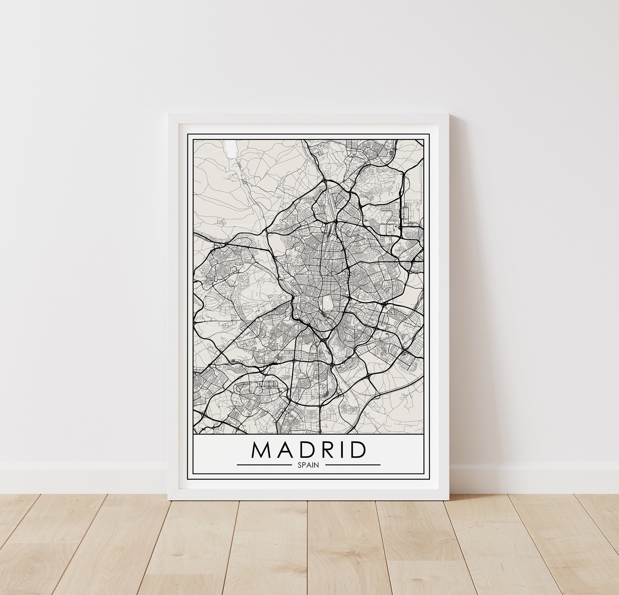 Madrid, Spain Map – Spain Map Digital Download – Madrid Printable ...