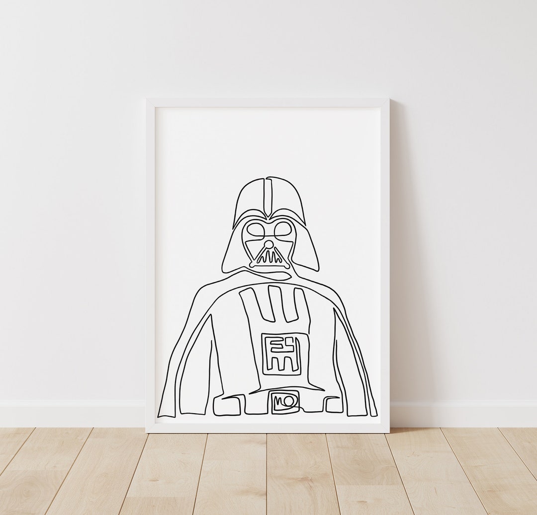Star Wars Print: Darth Vader – Star Wars Line Art – Instant Download ...