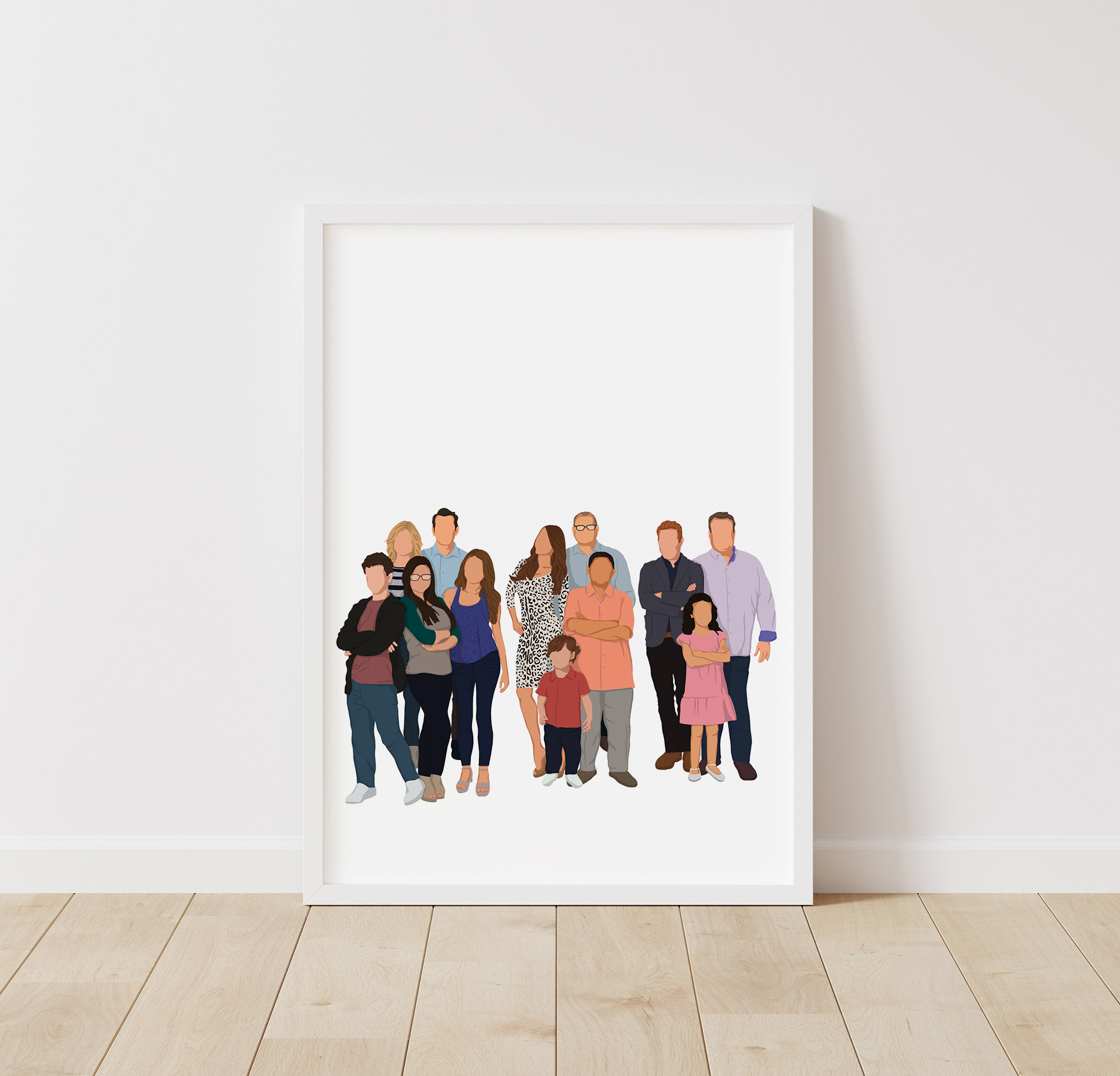 Modern Family Print Pop Line Art Instant Download | Etsy