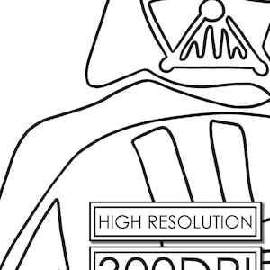 Star Wars Print: Darth Vader – Star Wars Line Art – Instant Download ...