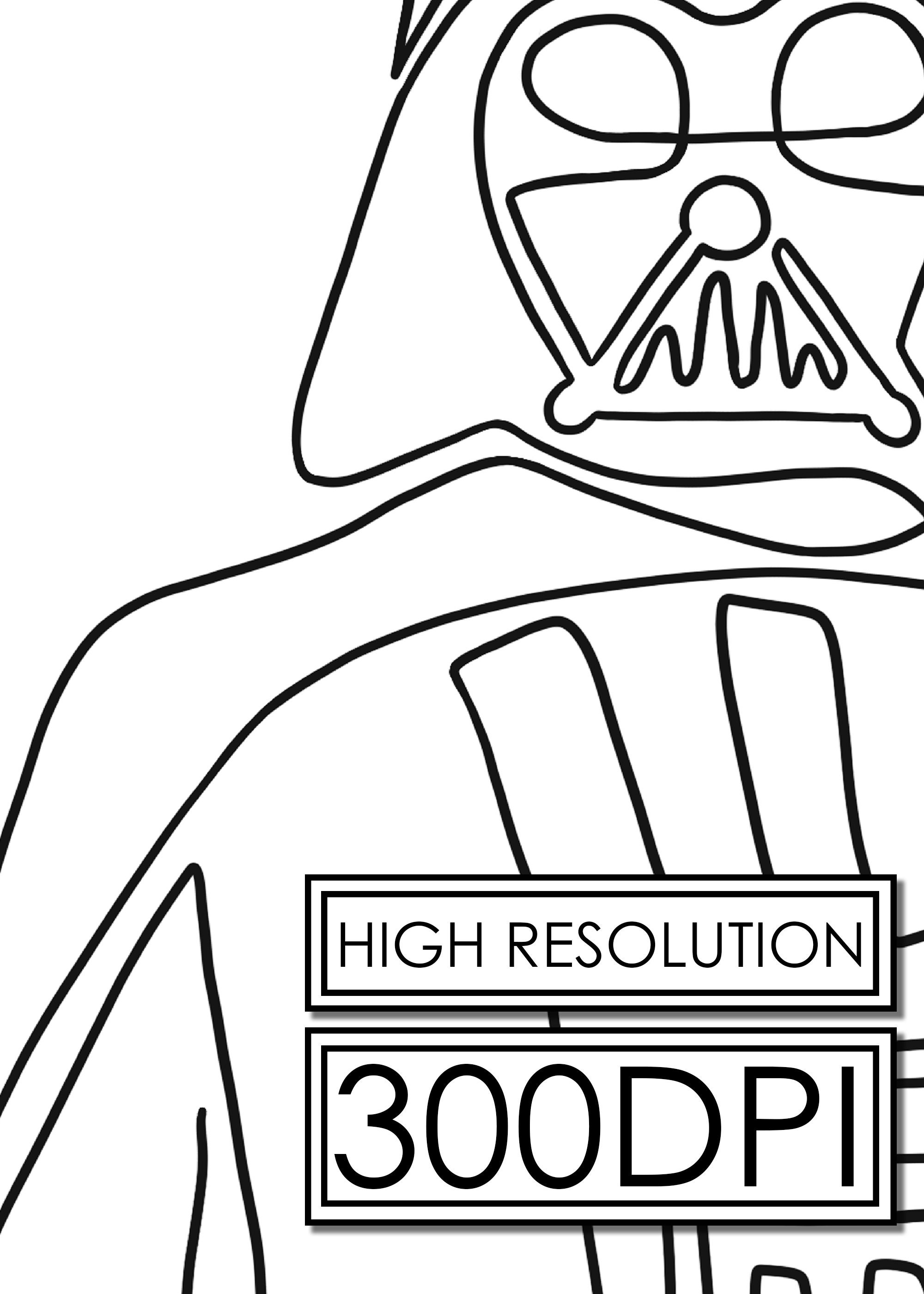 Star Wars Print: Darth Vader – Star Wars Line Art – Instant Download ...