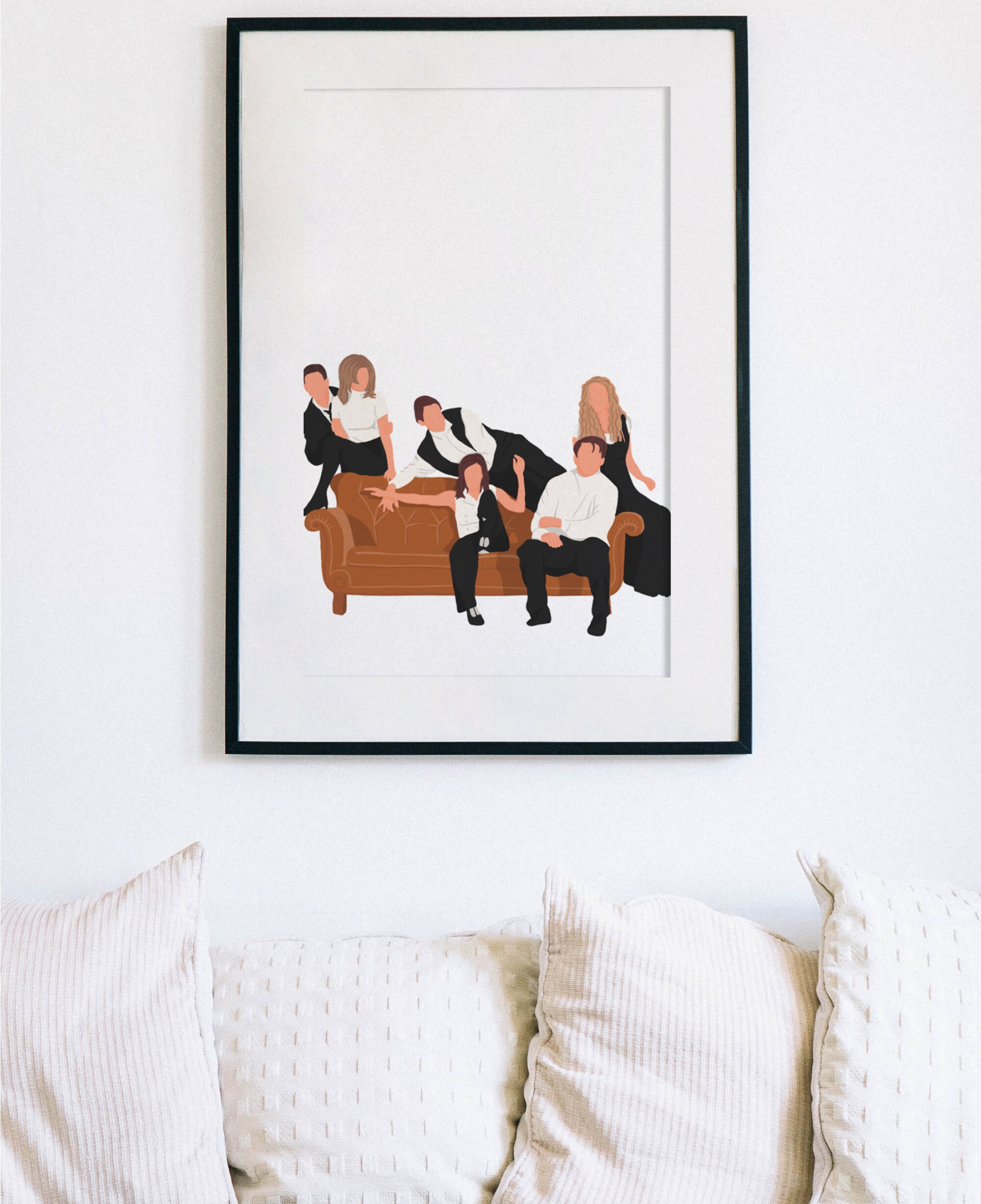 Friends Print – Pop Line Art – Instant Download Illustration – TV ...
