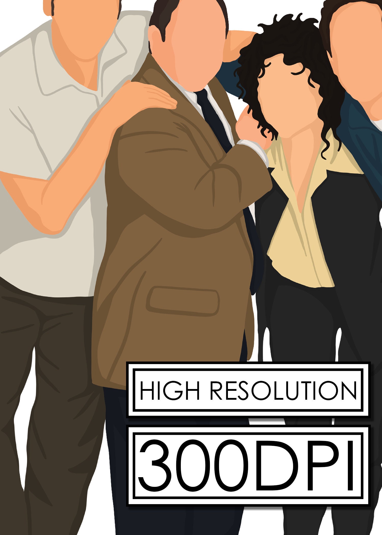 Seinfeld Print Pop Line Art Instant Download Illustration - Etsy