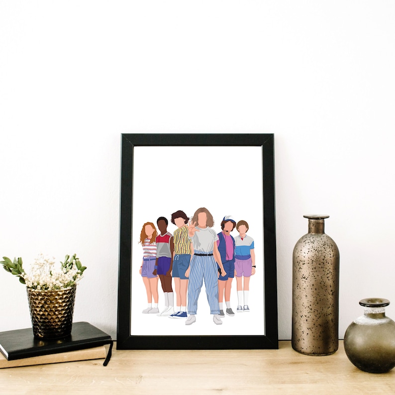 Stranger Things Print Pop Line Art Instant Download | Etsy Canada