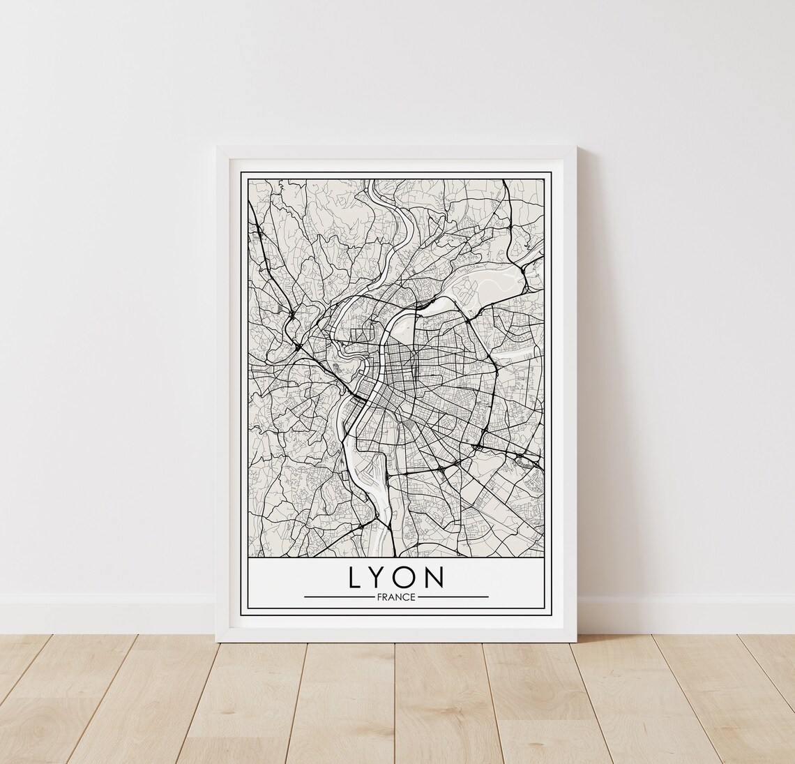 Lyon, France Map – France Map Digital Download – Lyon Printable Street ...