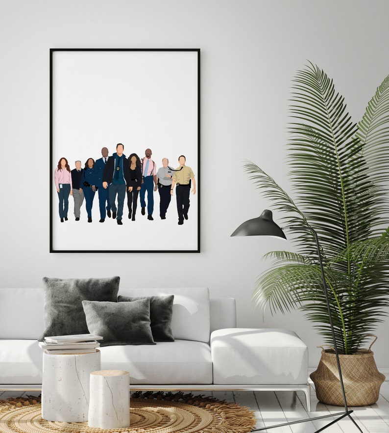 Brooklyn 99 Print – Pop Line Art – Instant Download Illustration – TV ...