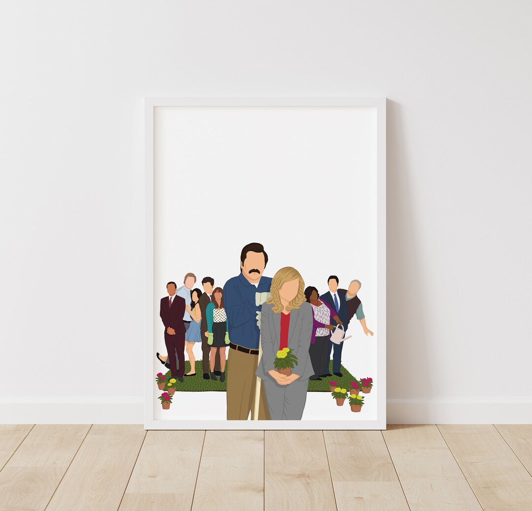 Parks and Recreation Print – Pop Line Art – Parks and Rec Instant ...