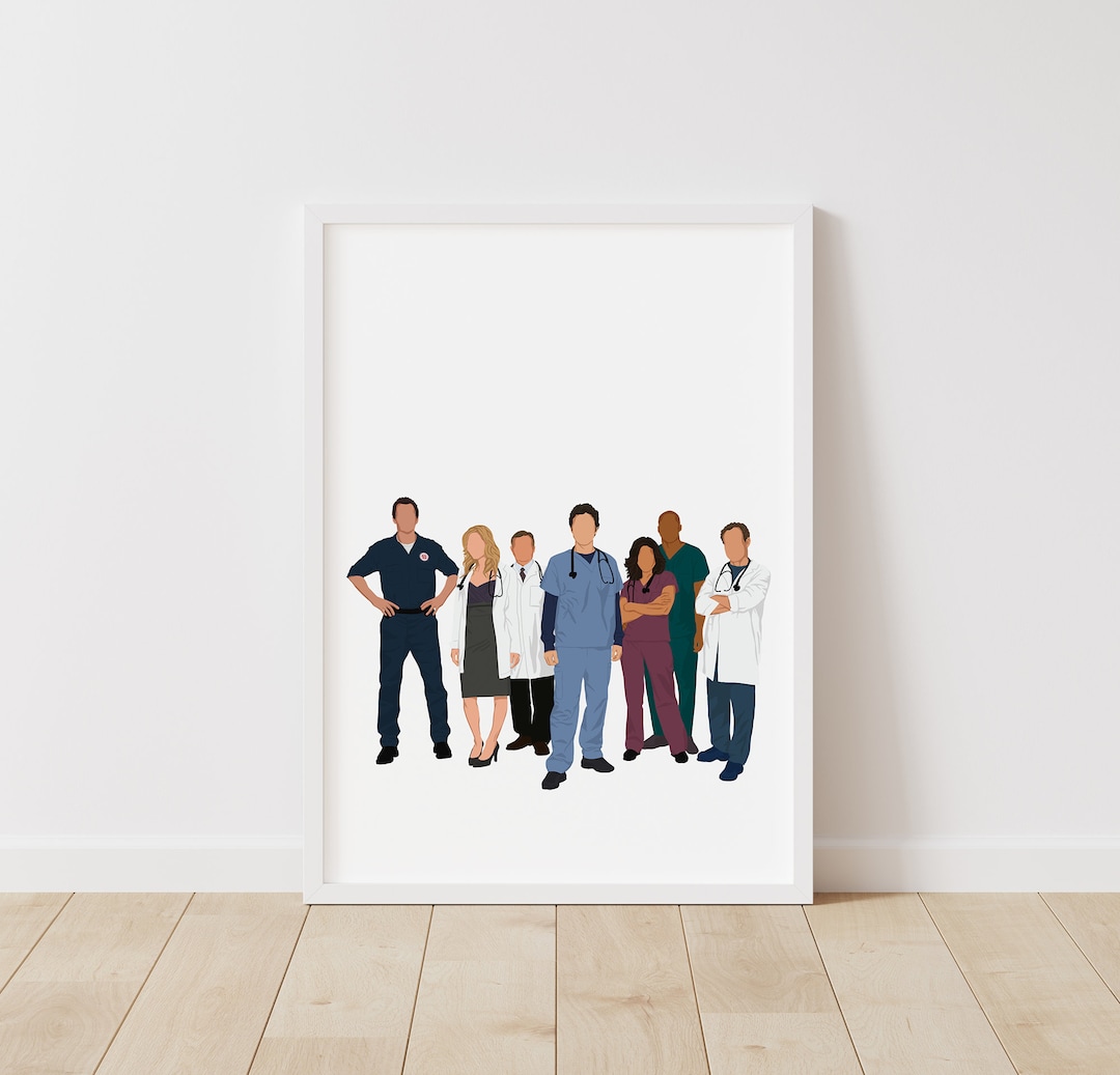 Scrubs Print – Pop Line Art – Instant Download Illustration – TV ...