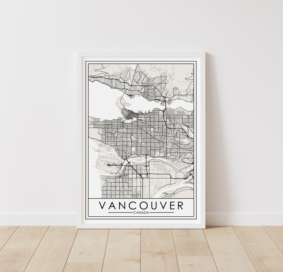 Vancouver, Canada Map – Canada Map Digital Download – Vancouver ...