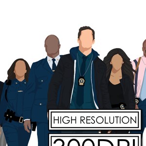 Brooklyn 99 Print – Pop Line Art – Instant Download Illustration – TV ...