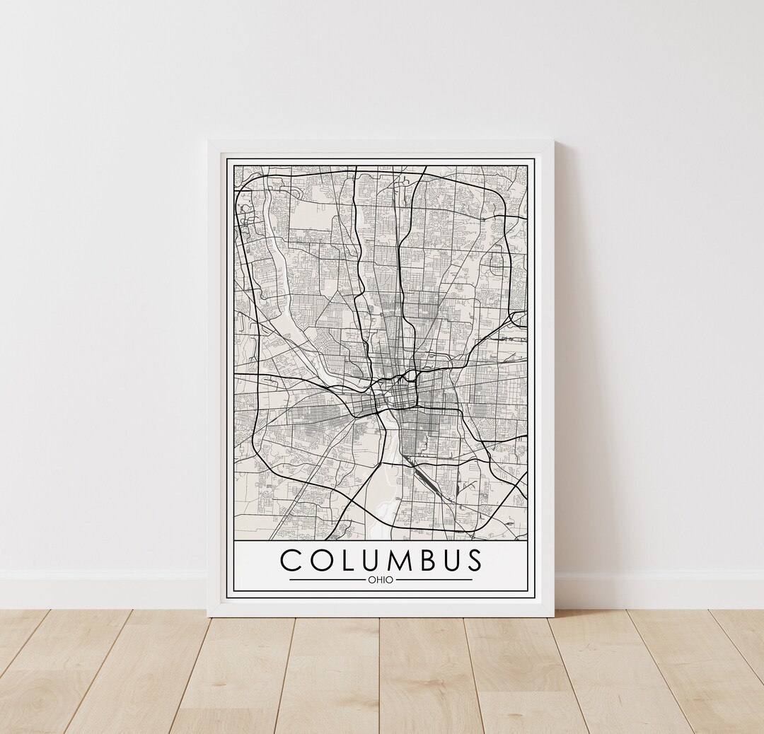 Columbus, Ohio Map – Ohio Map Digital Download – Columbus Printable ...