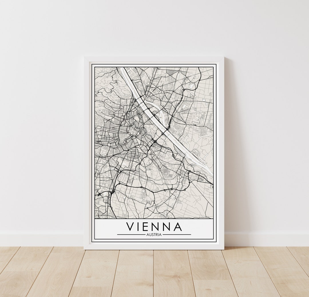 Vienna, Austria Map – Austria Map Digital Download – Vienna Printable ...