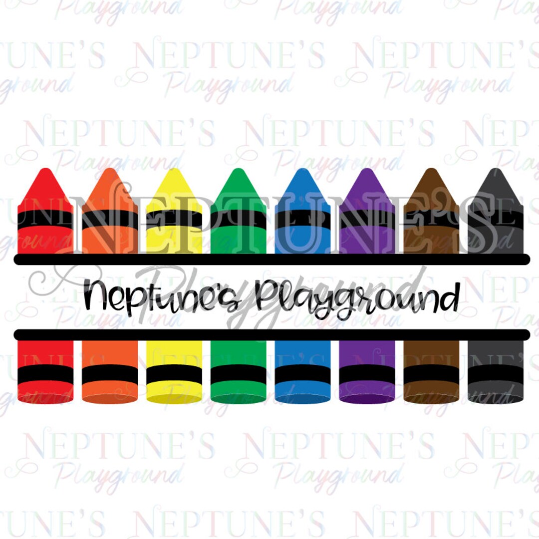 Crayon Split Monogram for Teacher Shirt-svg-digital Download-png-2 ...