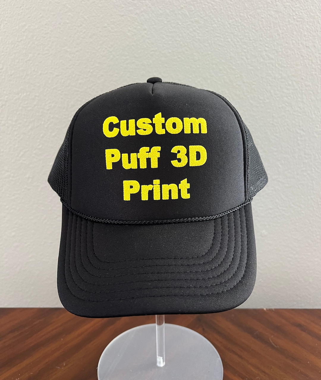 Custom Puff Text Trucker Hat, Personalized Trucker Hat, Custom Caps, 3D ...