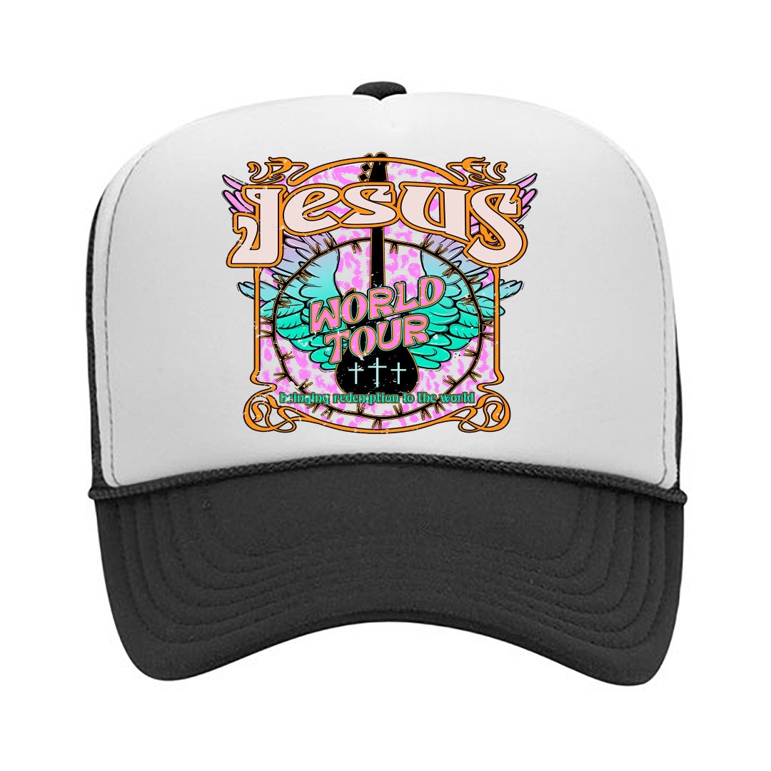 Jesus World Tour Trucker Hat, Jesus Trucker Hat, Vintage Jesus Hat ...