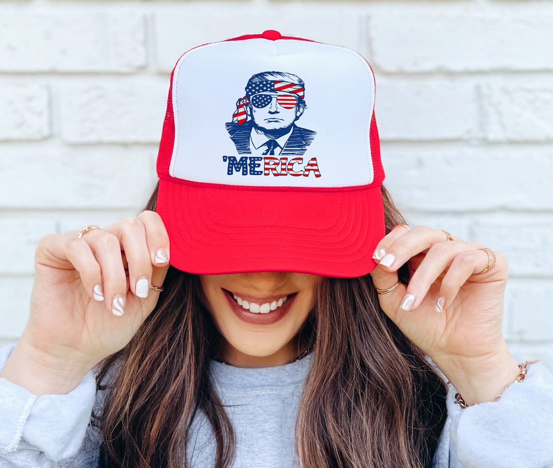 Trump Merica Trucker Hat, Maga Hat, Make America Great Again, Trump Cap ...