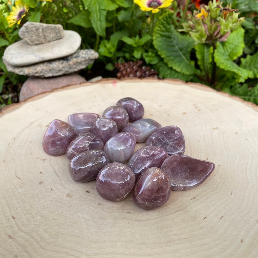Lavender Rose Quartz Tumbled Stone Pocket/purse Stone Healing Crystal ...