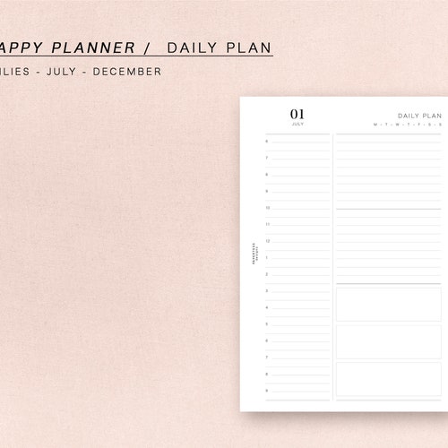 Happy Planner Year at a Glance Calendar Template Printable | Etsy