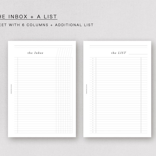 Printable A5 Inbox Insert - Etsy