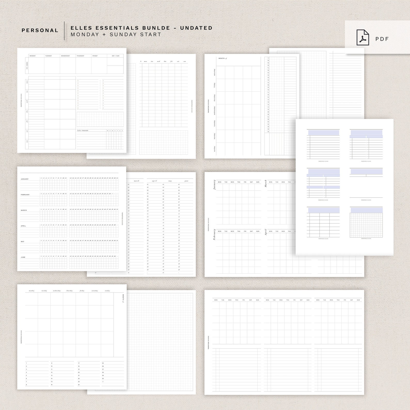 Personal - the Elles Essentials Collab Bundle - UNDATED - Etsy