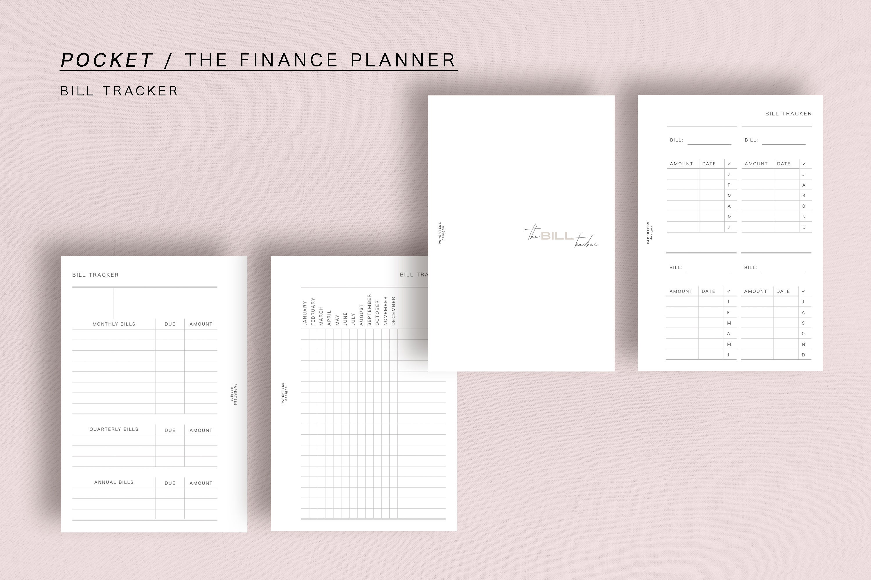POCKET - the Finance Planner, Printable Insert - Etsy
