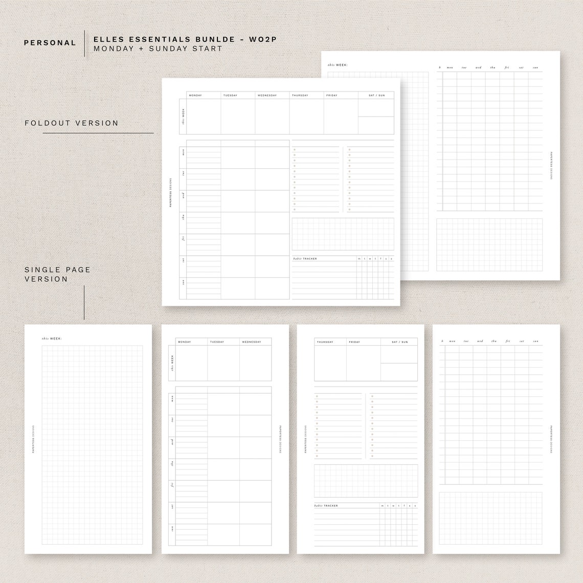 Personal - the Elles Essentials Collab Bundle - UNDATED - Etsy