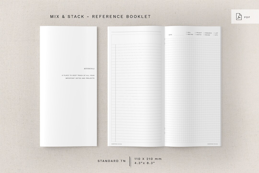 Standard TN - MIX & STACK - Reference Booklet - Minimal Design ...