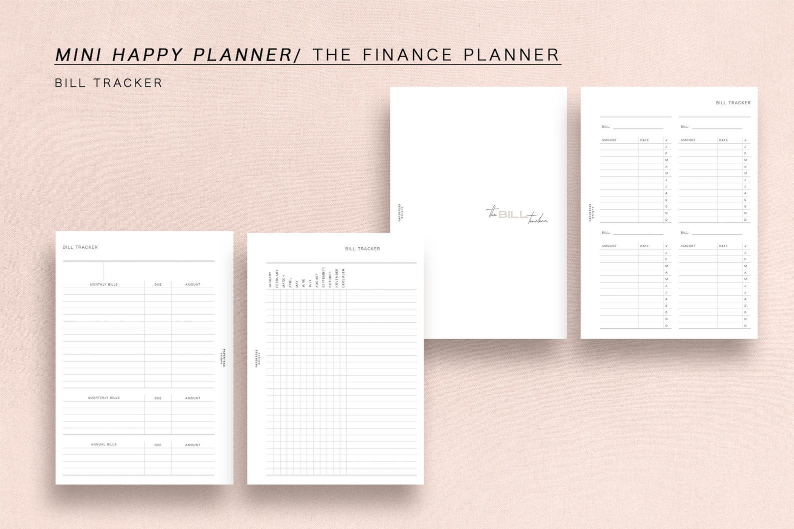 MINI HP The Finance Planner printable inserts | Etsy