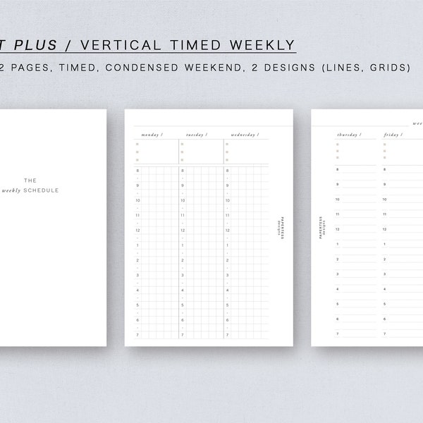 Pocket Vertical Week Printable - Etsy